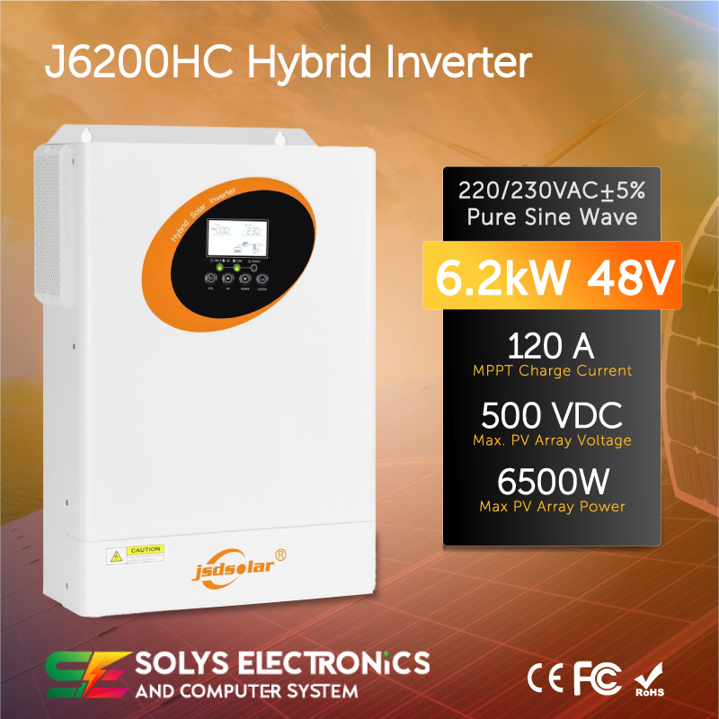 6.2kW Hybrid Inverter (48V) – Solys Electronics